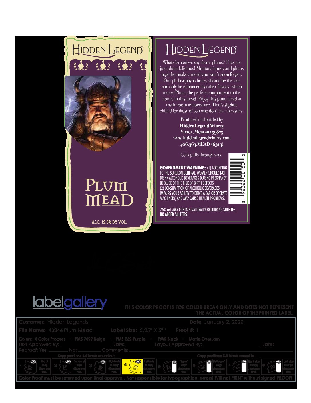 PLUM MEAD - Hidden Legend Winery